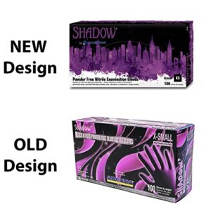 Adenna SHD935 Shadow 6 mil Nitrile Powder Free Exam Gloves (Black, Medium) Box of 100