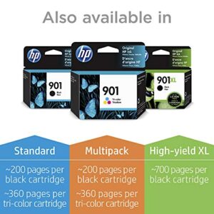 HP 901 | 2 Ink Cartridges | Black, Tri-color | Works with HP OfficeJet 4500, J4500 series, J4680 | CC653AN, CC656AN