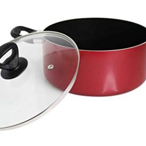 Mirro A796SA Get A Grip Aluminum Nonstick Cookware Set, 10-Piece, Red