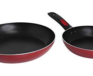 Mirro A796SA Get A Grip Aluminum Nonstick Cookware Set, 10-Piece, Red