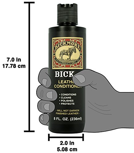 Bick 4 Leather Conditioner and Leather Cleaner 8 oz - Will Not Darken Leather - Safe of Leather Apparel, Furniture, Jackets, Shoes, Auto Interiors, Bags & All Other Leather Accessories