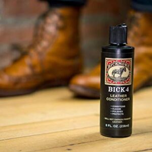 Bick 4 Leather Conditioner and Leather Cleaner 8 oz - Will Not Darken Leather - Safe of Leather Apparel, Furniture, Jackets, Shoes, Auto Interiors, Bags & All Other Leather Accessories