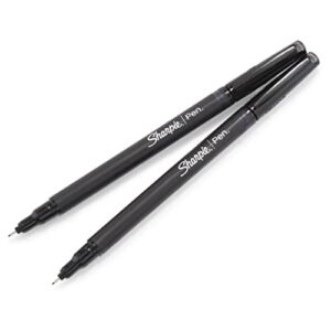 SHARPIE Felt Tip Pens, Fine Point (0.4mm), Black, 4 Count