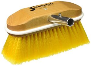 shurhold 308 8″ window and hull brush with soft yellow polystyrene bristles