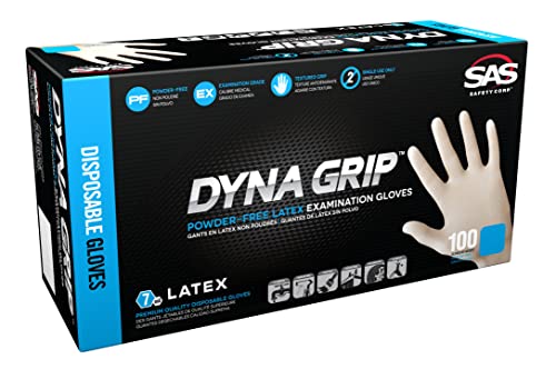 SAS Safety 650-1005 Dyna Grip Exam Grade Glove, XX-Large, 100-Pack