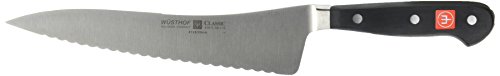 Wusthof Classic Offset Deli Knife, 8-Inch, Black, Stainless Steel