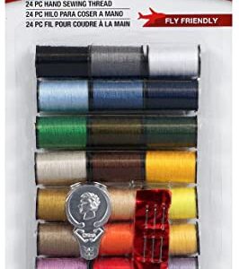 SINGER 00264 Polyester Hand Sewing Thread, Assorted Colors, 24 Mini-Spools