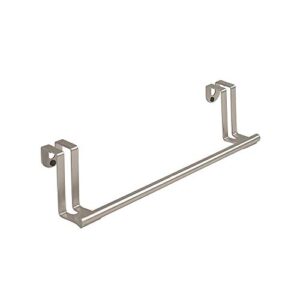 spectrum diversified door bar no-installation kitchen, cabinet rack with padded brackets, bathroom towel stand, brushed nickel