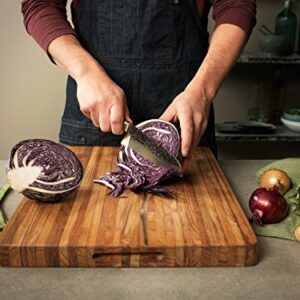 TeakHaus Edge Grain Carving Board w/Hand Grip (Rectangle) | 24" x 18" x 1.5"