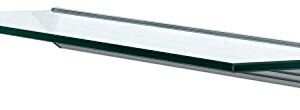 LTL Home Products Wallscapes Glacier Floating Glass Wall Shelf Kit, 8"X24", Clear