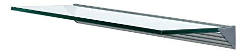 LTL Home Products Wallscapes Glacier Floating Glass Wall Shelf Kit, 8"X24", Clear