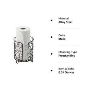 iDesign Steel Free-Standing Paper Towel Holder, The Twigz Collection – 7.5" x 7.5" x 8", Bronze