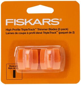 fiskars 1968701001 replacement steel blade carriage for 12″ portable trimmer (pack of 2)