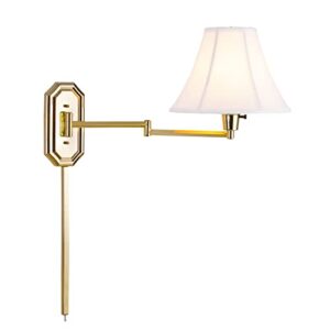 kenroy home 30130pb nathaniel wall swing arms, medium, polished brass