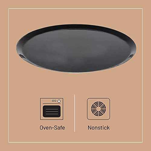 De Buyer Pizza & Tart Sheet - 12.5” - Perfect for Bread, Tarts, Croissants & Choux Paste - Nonstick & Easy to Clean - Made in France