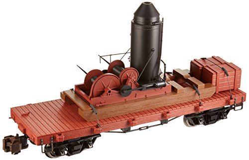 Bachmann Industries Log Skidder with Crate on 20' Log Car - Large "G" Rolling Stock (1:20 Scale)