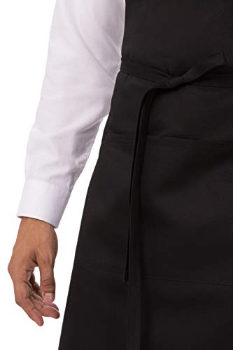 Chef Works Unisex Butcher Apron apparel accessories, Black, 34-Inch Length by 24-Inch Width US