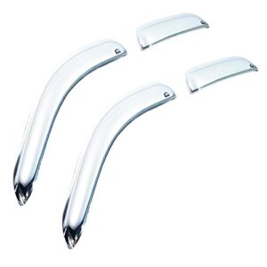 auto ventshade [avs] original ventvisor / rain guards | outside mount, chrome, 4 pc | 684738 | fits 2004 – 2014 ford f-150 supercab