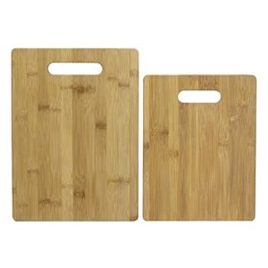 totally bamboo 2-piece bamboo cutting board set, brown