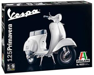 italeri 4633 510104633-1:9 vespa 125″ primavera, model building, construction kit, stand model making, crafts, hobbies, gluing, plastic kit, unpainted