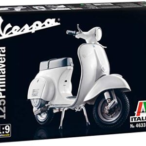 Italeri 4633 510104633-1:9 Vespa 125" Primavera, Model Building, Construction kit, Stand Model Making, Crafts, Hobbies, Gluing, Plastic kit, unpainted