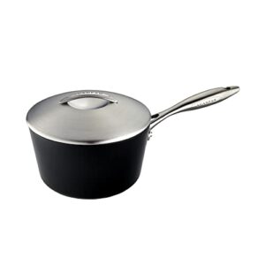 scanpan professional 2 qt saucepan with lid – easy-to-use nonstick cookware – dishwasher, metal utensil & oven safe – made in denmark