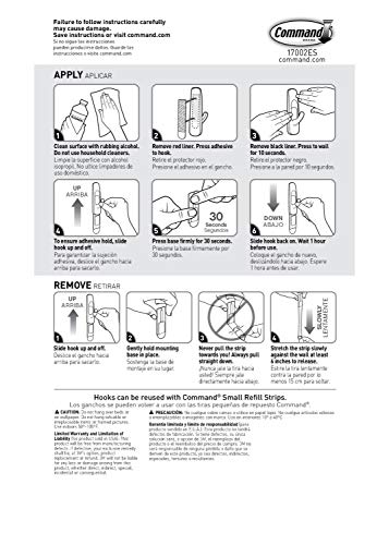 Command 17002-VP-6PK Small Utility Hooks, 6, White, 6 Count