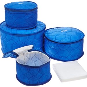 Hagerty Plate Saver China Storage, Set of 4, Blue