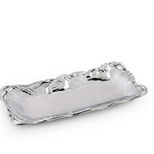 Arthur Court Designs Horse Pattern Aluminum Bread Serving Tray Sand Casted in Aluminum with Artisan Quality Hand Polished Design Tarnish-Free 6 inch x 12 inch