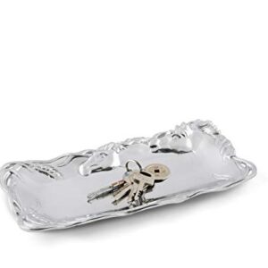 Arthur Court Designs Horse Pattern Aluminum Bread Serving Tray Sand Casted in Aluminum with Artisan Quality Hand Polished Design Tarnish-Free 6 inch x 12 inch