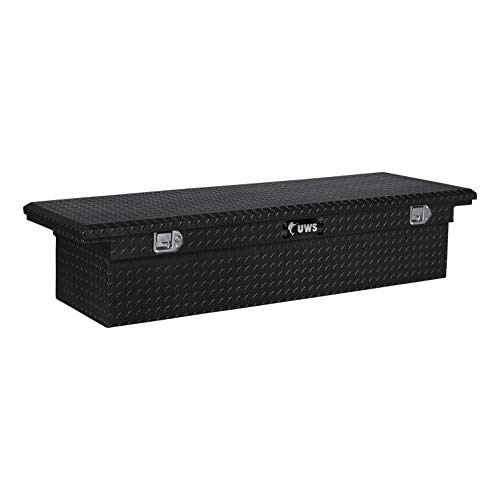 UWS TBS-72-LP-BLK Black Single Lid Low Profile Aluminum Toolbox with Beveled Insulated Lid