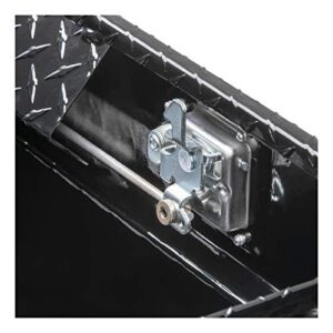 UWS TBS-72-LP-BLK Black Single Lid Low Profile Aluminum Toolbox with Beveled Insulated Lid