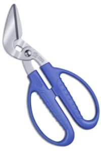 canary corrugated cardboard scissors, heavy dudy craft scissors japanese stainless steel blade, made in japan, blue (ps-6500h)