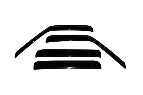 Auto Ventshade [AVS] Ventvisor / Rain Guards | Outside Mount, Smoke Color, 4 pc | 94755 | Fits 2001 - 2005 Chevrolet S10 Crew Cab/GMC Sonoma Crew Cab