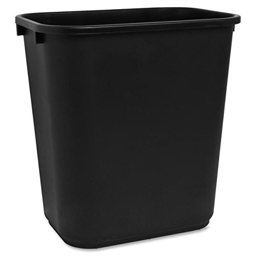 Sparco Rectangular 7 Gal. Black Wastebasket (SPR02160)