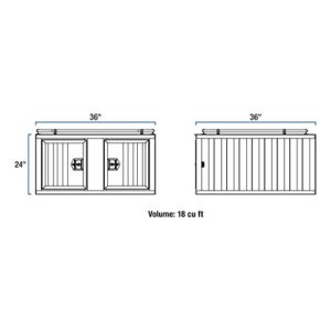 UWS DB-3636 36" Southern Single Door Dog Box