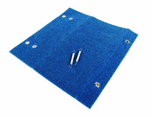 Camco Wrap Around Step Rug | Protects Your RV from Unwanted Tracked in Dirt | Works on Electrical and Manual RV Steps | Blue (42924)