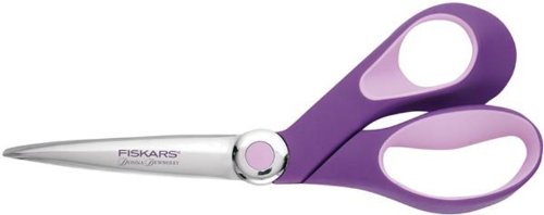 Fiskars 12-39857097 Razor Edged No. 8 Offset Handle Softgrip Scissors, Donna Dewberry