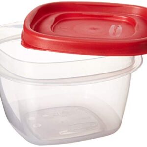 Rubbermaid 7J60 Easy Find Lid Square 2-Cup Food Storage (Pack of 8 Containers)