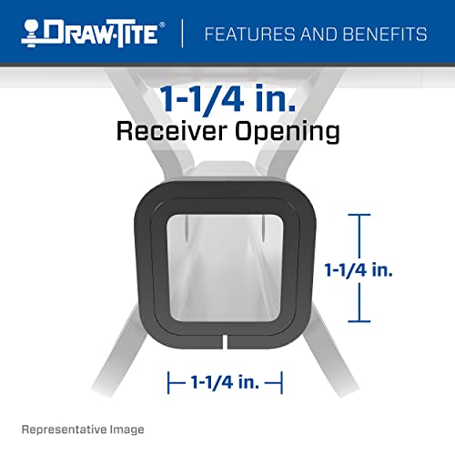 Draw-Tite 36336 Class II Frame Hitch with 1-1/4" Square Receiver Tube Opening , Black