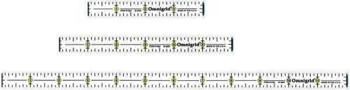 Omnigrid 4-6-12-Inch Marking Ruler Trio