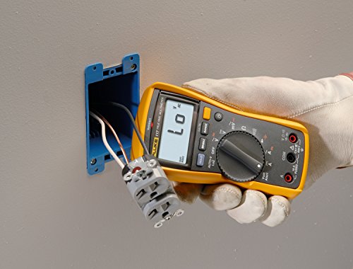 Fluke 117 Digital Multimeter, Non-Contact AC Voltage Detection, Measures Resistance/Continuity/Frequency/Capacitance/Min Max Average, Automatic AC/DC Voltage Selection, Low Impedance Mode