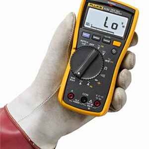 Fluke 117 Digital Multimeter, Non-Contact AC Voltage Detection, Measures Resistance/Continuity/Frequency/Capacitance/Min Max Average, Automatic AC/DC Voltage Selection, Low Impedance Mode