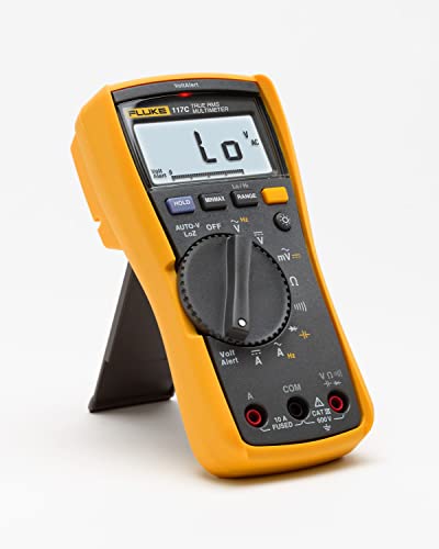 Fluke 117 Digital Multimeter, Non-Contact AC Voltage Detection, Measures Resistance/Continuity/Frequency/Capacitance/Min Max Average, Automatic AC/DC Voltage Selection, Low Impedance Mode