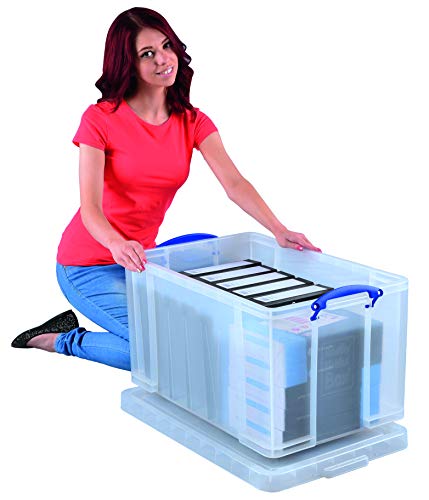 REALLY USEFUL 84 LITRE BOX WITH LID CLR