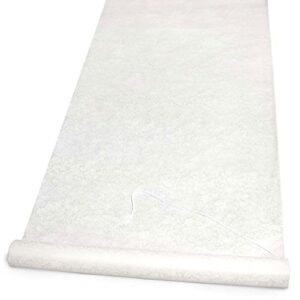 hortense b. hewitt wedding accessories fabric aisle runner, 100-feet long, ivory floral (29713)