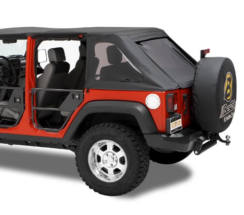 Bestop 5181101 Black Element Doors for 2007-2018 Wrangler JK 2DR & 4DR - Front/Rear