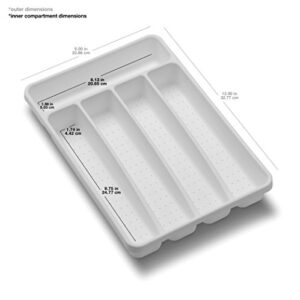 madesmart Value Mini Silverware Tray, White