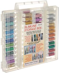 sulky metallics slimline dream assortment storage box, metallic