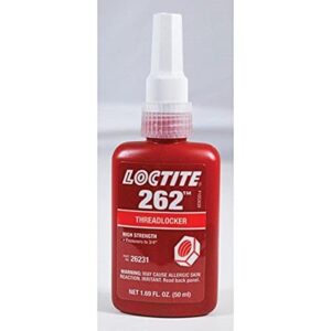 loctite 26231 red 262 high-strength threadlocker, 1.69 fl. oz. bottle